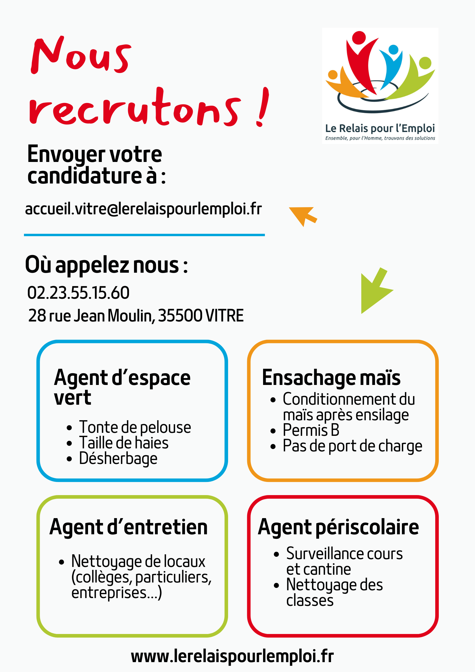 Nous Recrutons - Le Relais